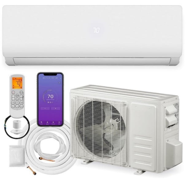 11,000 BTU Mini Split Ductless AC/ Heater (230V/17 SEER) - Indoor Unit ...